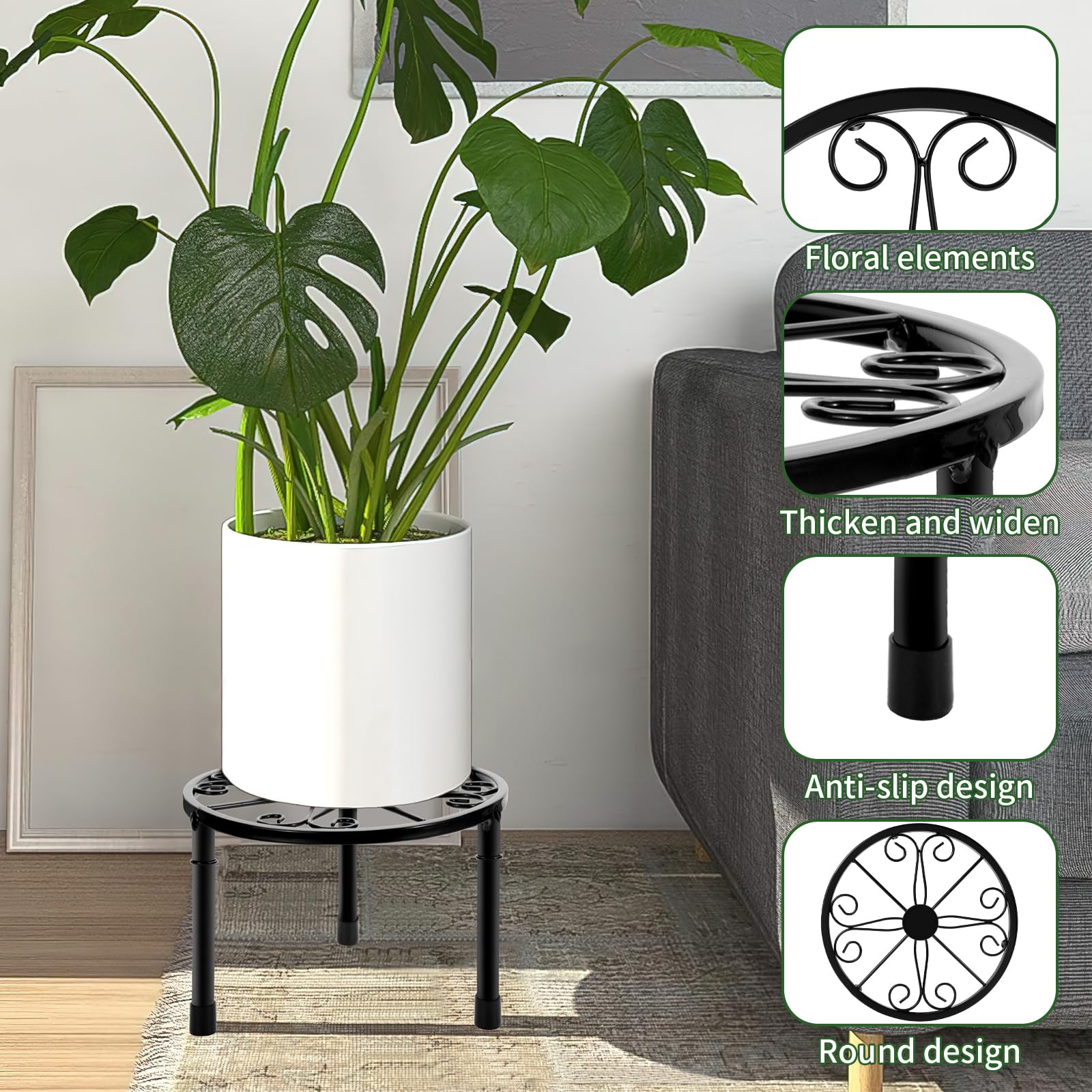 GARDIFE Metal Plant Stand, Heavy Duty Plant Stands indoor, Anti-Rust ...