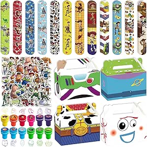 Amazon.com: WOOACME Cartoon Party Favors Birthday Decorations - 12 ...