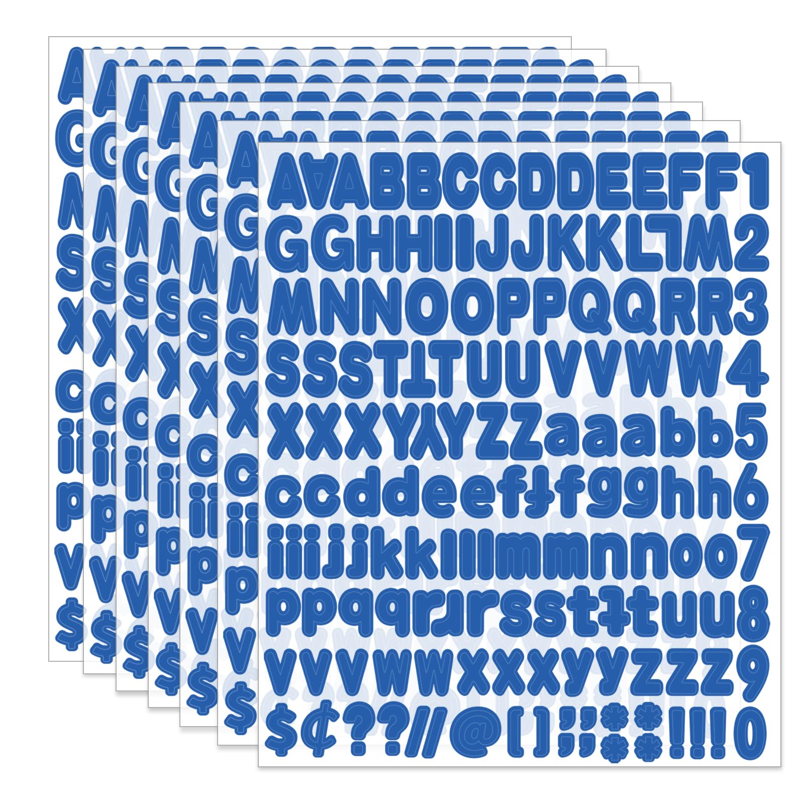 Amazon.com: Alphabet Sticker,1''Inch 12 Sheets Blue Letter Stickers ...