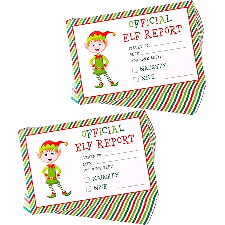Amazon.com : Pink Pixie Studio 25 Official Elf Reports- 4 x 6 Elves ...