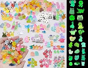 Amazon.com: Luminous Tiny Resin Animals 300 Pcs Mini Animals Bulk Mini ...