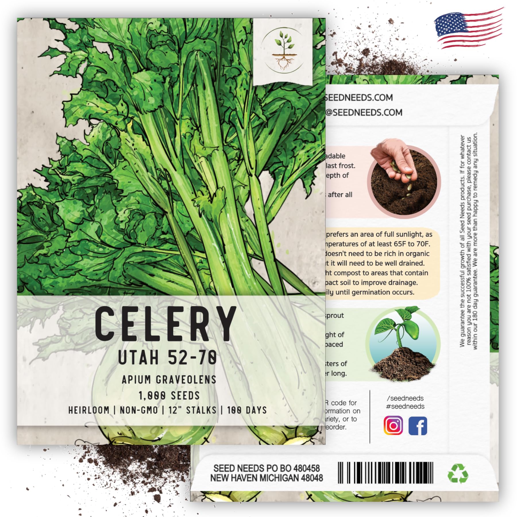 Celery Plants 100 Giant Utah Celery Seeds Welldales
