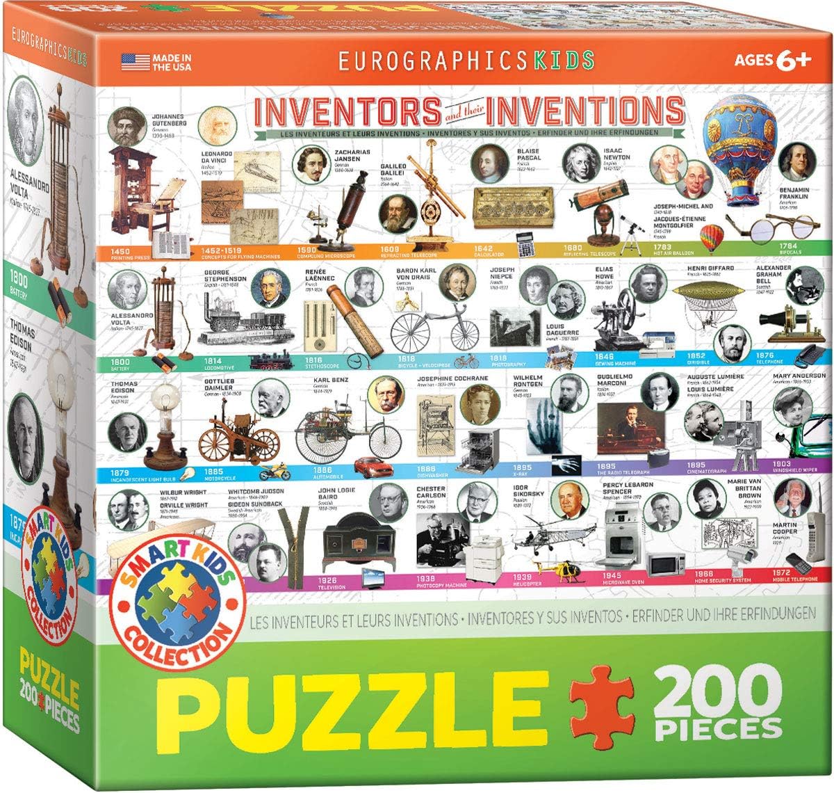 Amazon.com: EuroGraphics Great Inventions Jigsaw Puzzle (200-Piece ...