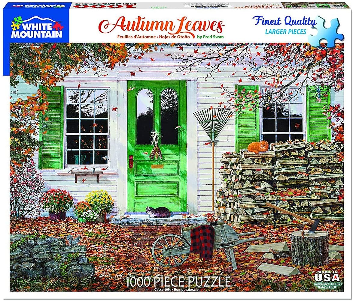 Amazon.com: White Mountain Puzzles Autumn Leaves, 1000 Piece Jigsaw ...