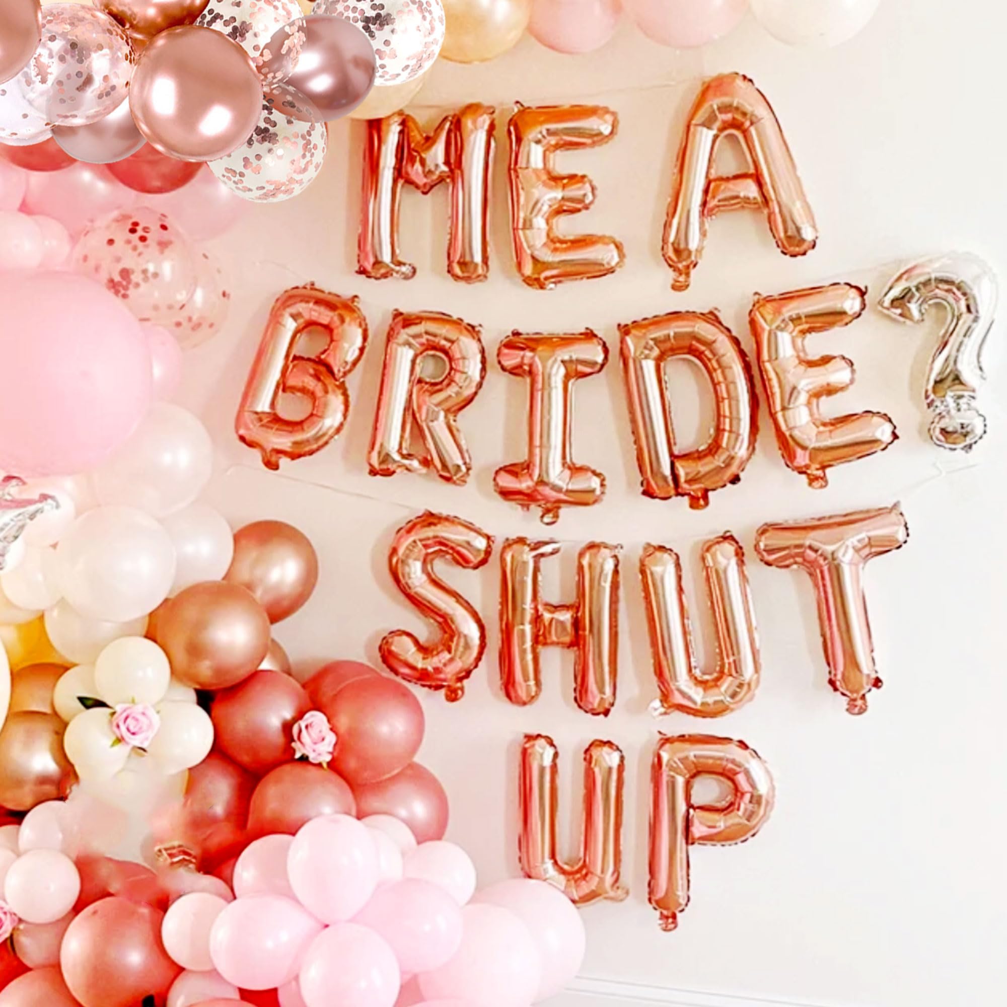 Amazon.com: LaVenty Me A Bride? Shut Up! Banner Balloons Bachelorette ...