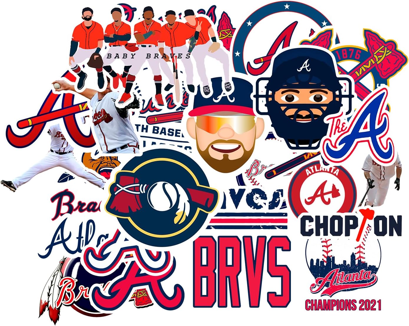Amazon.com: 25 PCS of American Baseball Stickers for Water Bottle ...