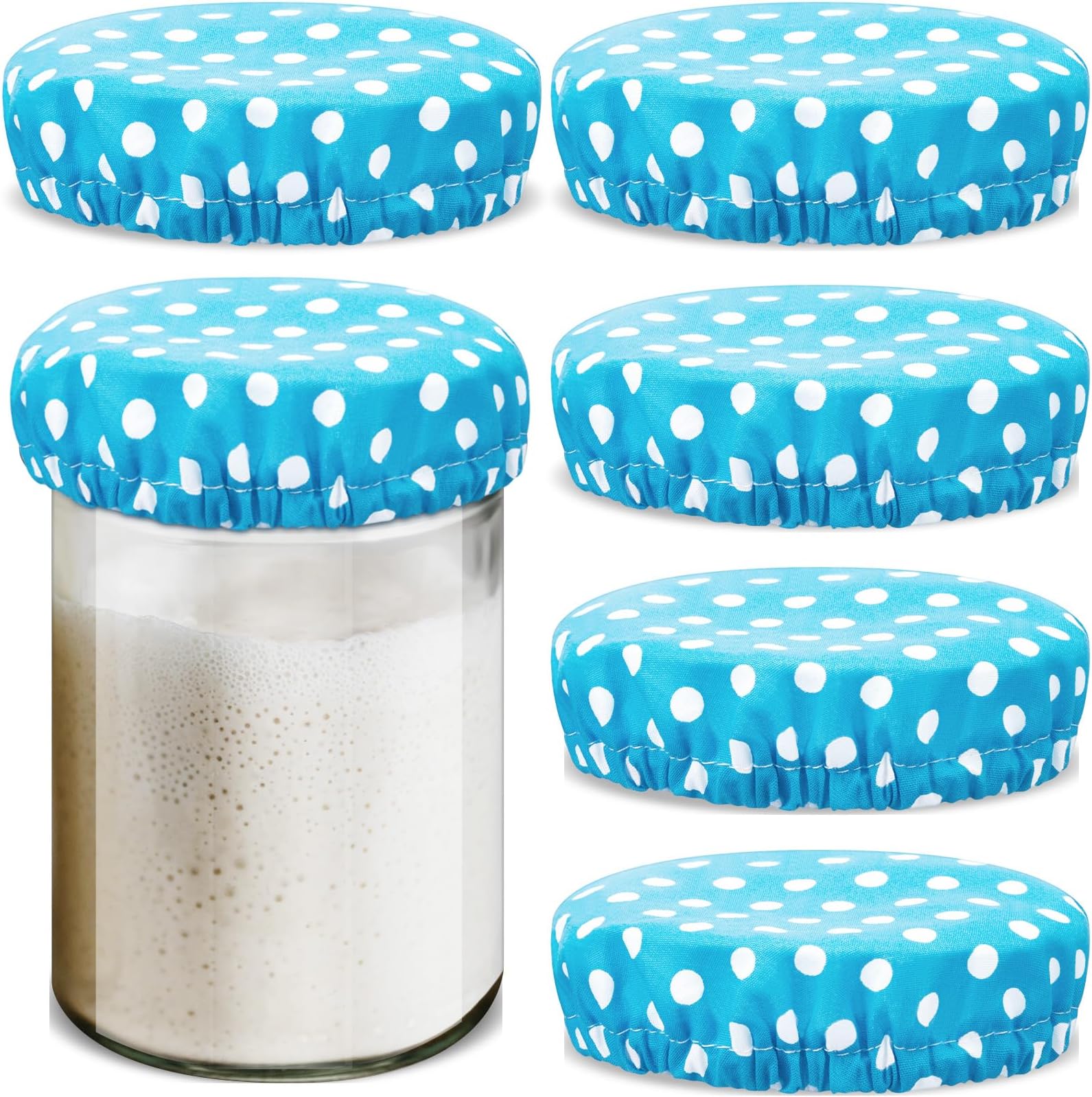 Amazon.com: JUNNUK 3- Pack Sourdough Starter Jar Cloth Covers ...