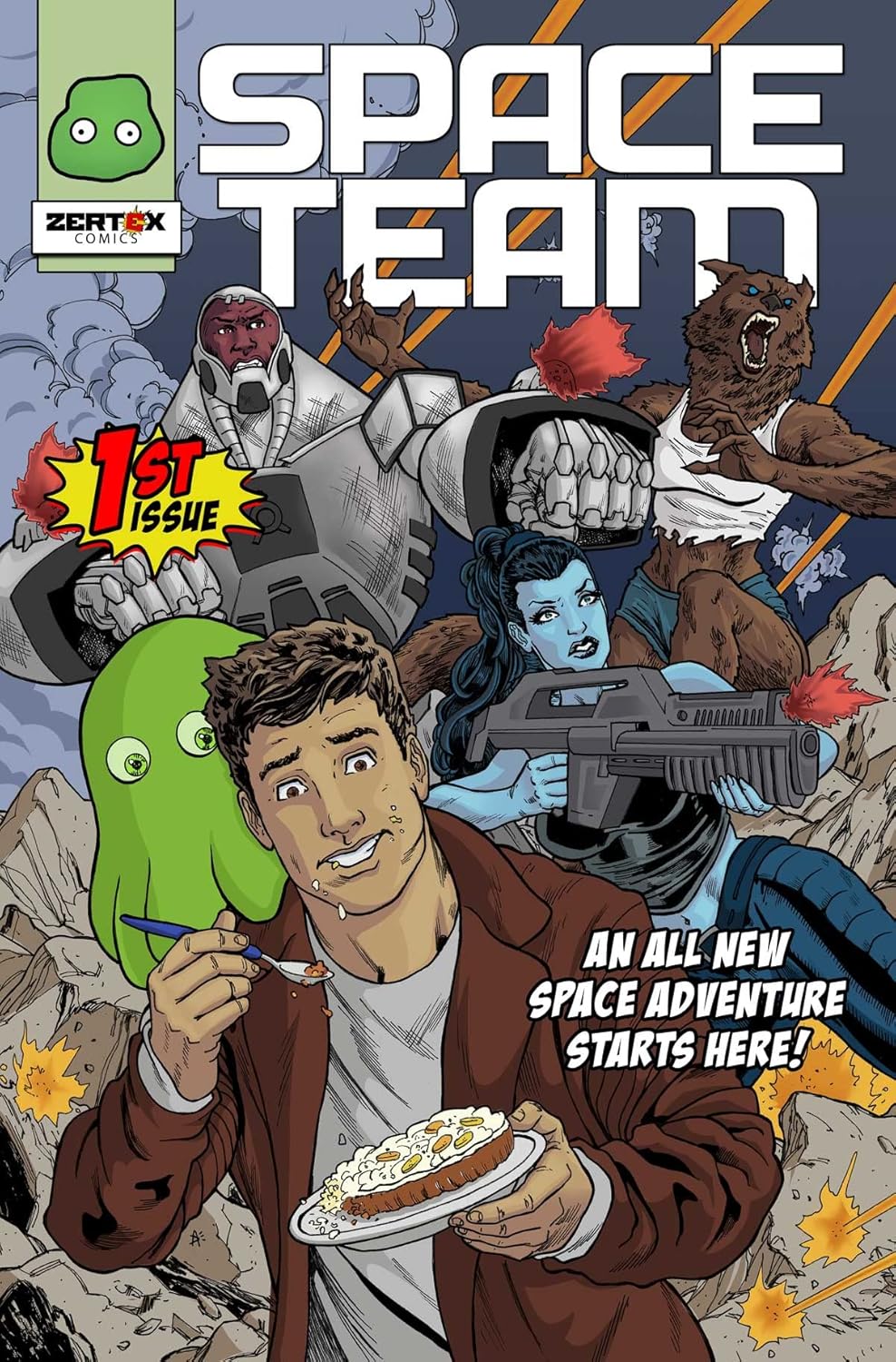 Space Team: The Comic Book eBook : Hutchison, Barry J., Cespedes ...