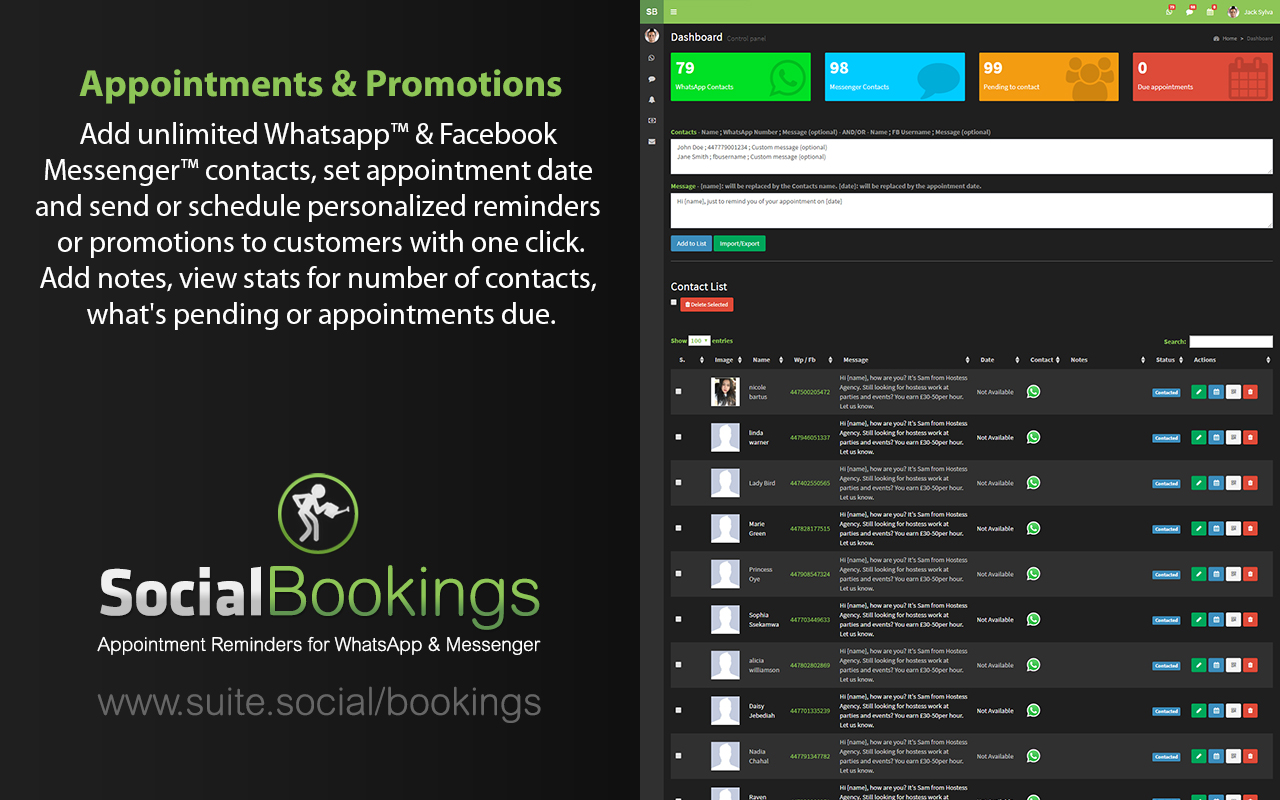 Social Bookings - Appointment Reminders and Promotions - App on Amazon ...