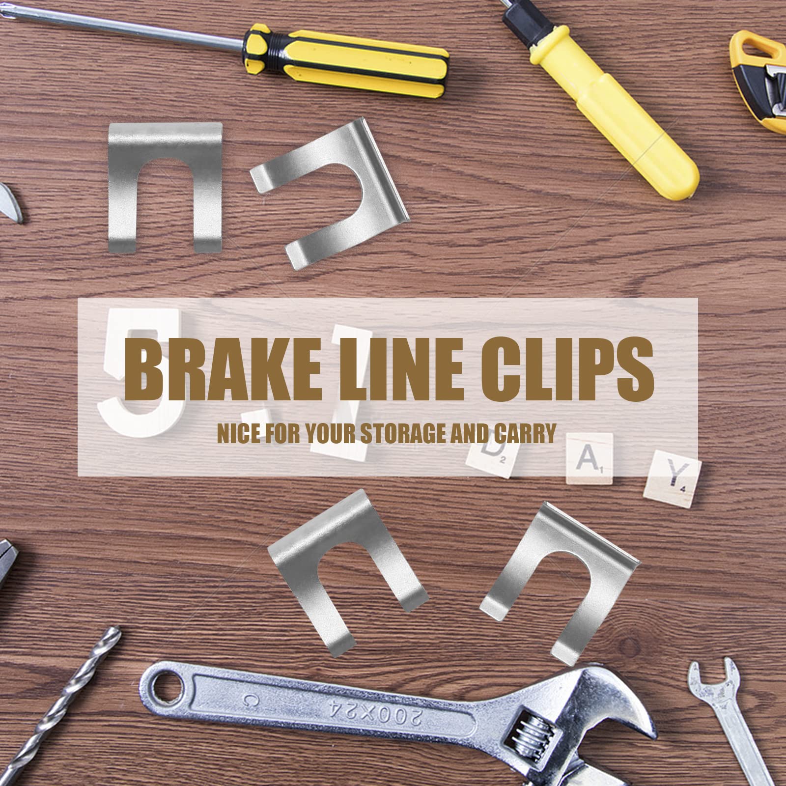 Brake Hose Clamp Worgeous 20pcs Brake Cable Clip For Car U-Shaped ...