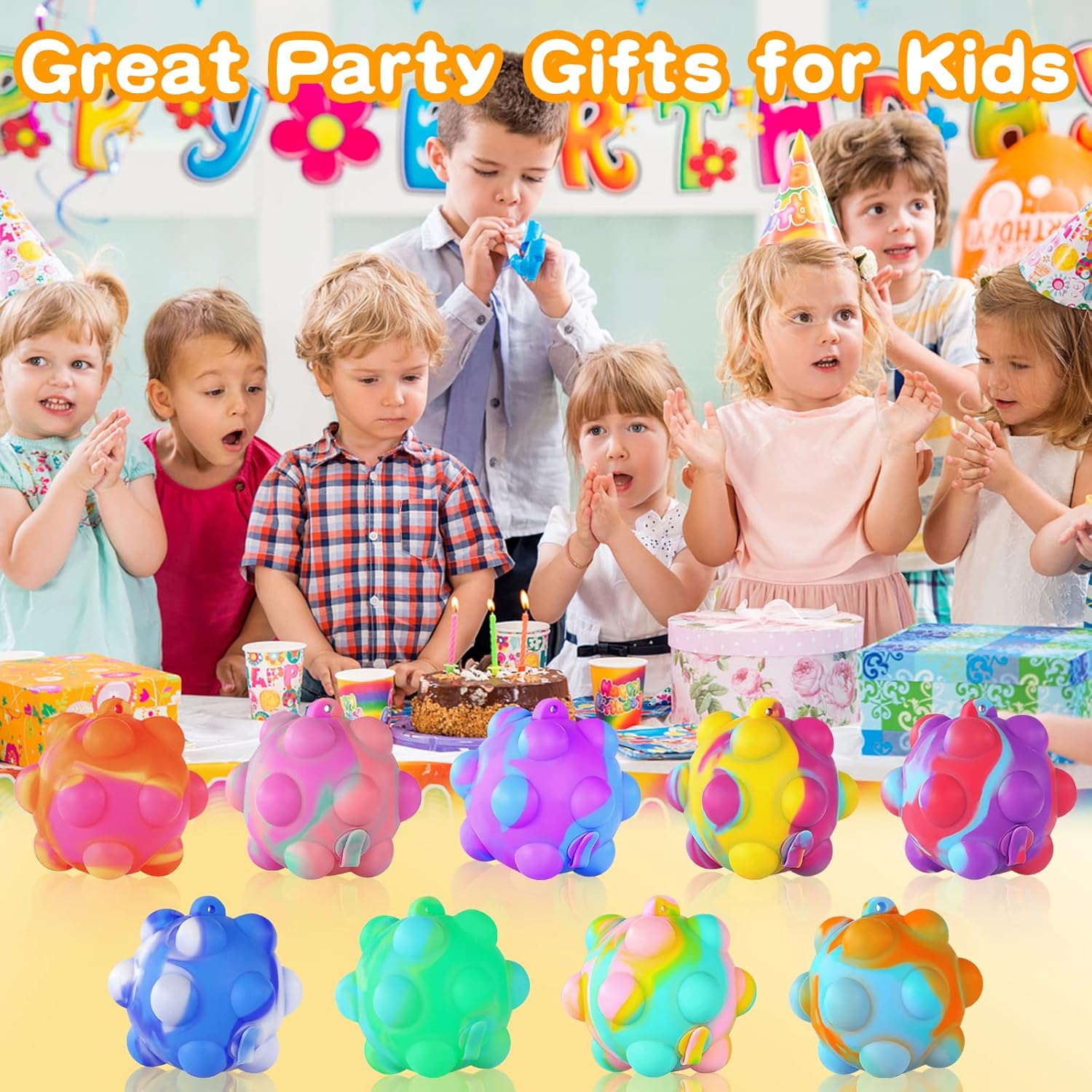 Mini Pop Ball It Fidget Toys 9 piezas, 3D Squeeze Pop Ball Its Fidget ...