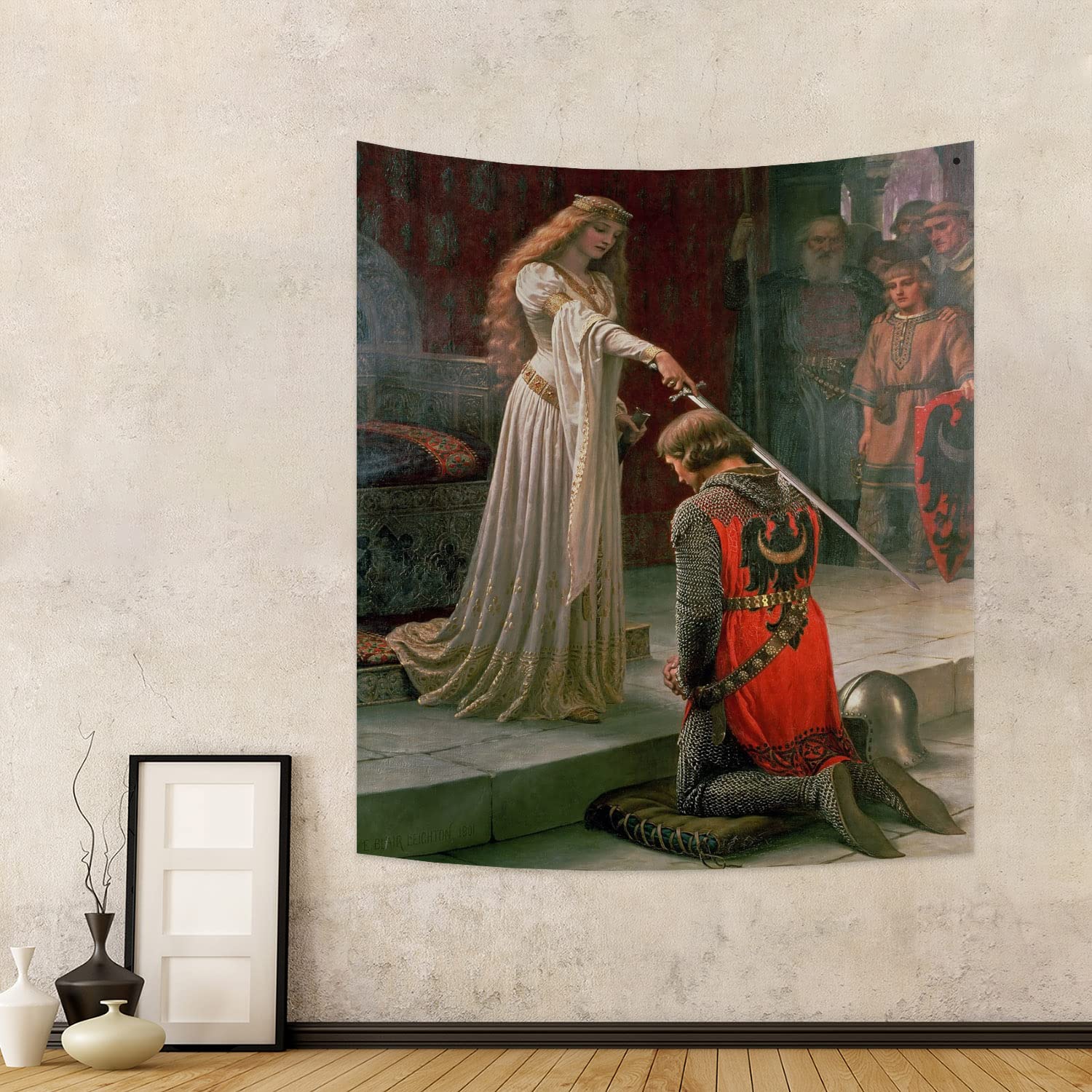 Medieval Prince Painting Pericles Took The New Born Infant In His Arms