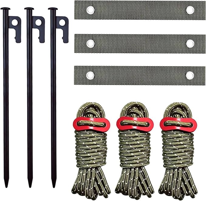 Amazon.com : Tree Stake Kit, Heavy Duty Garden Stakes Kit Including 3 ...