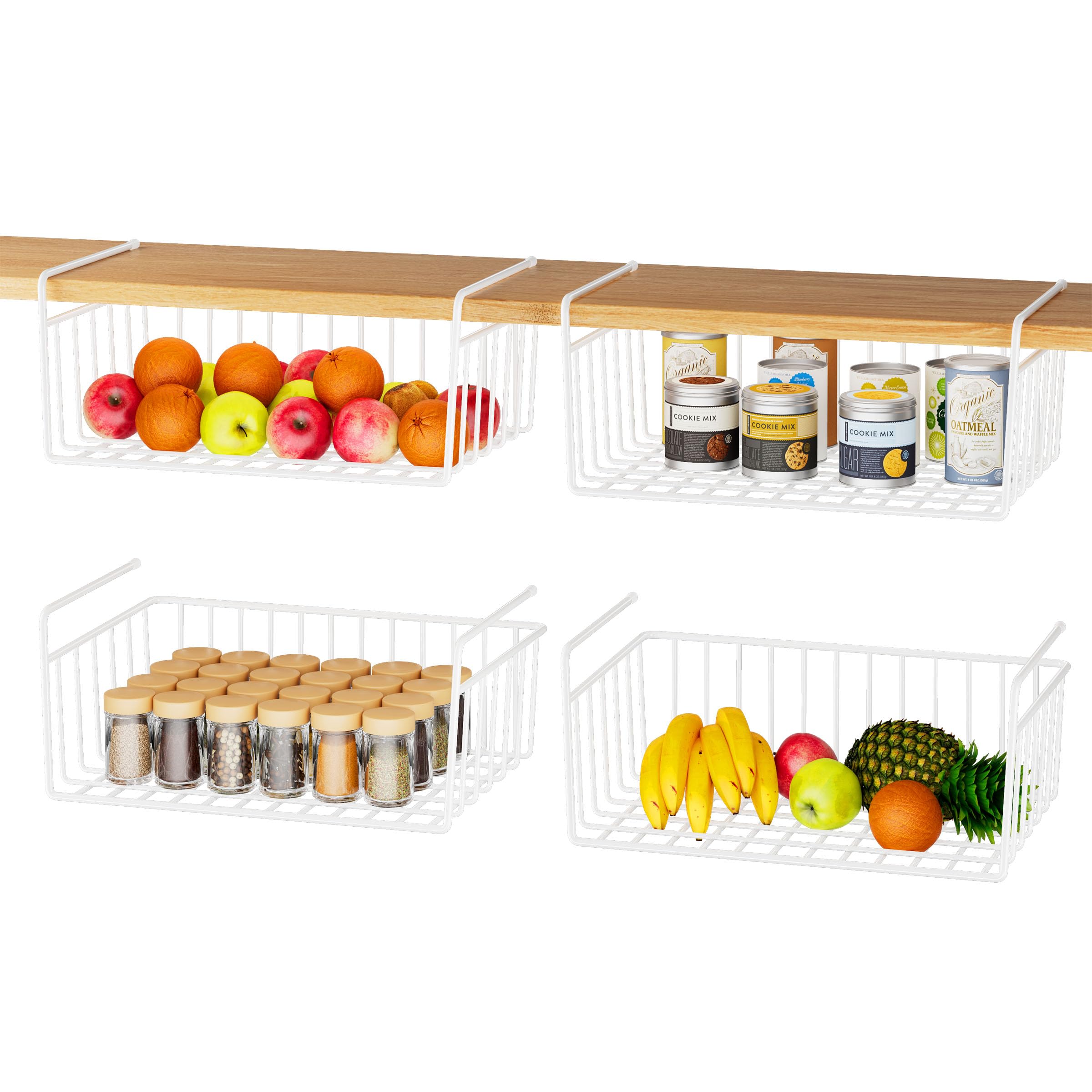 Amazon.com - SUFAUY Under Shelf Basket, Hanging Under Cabinet Wire ...
