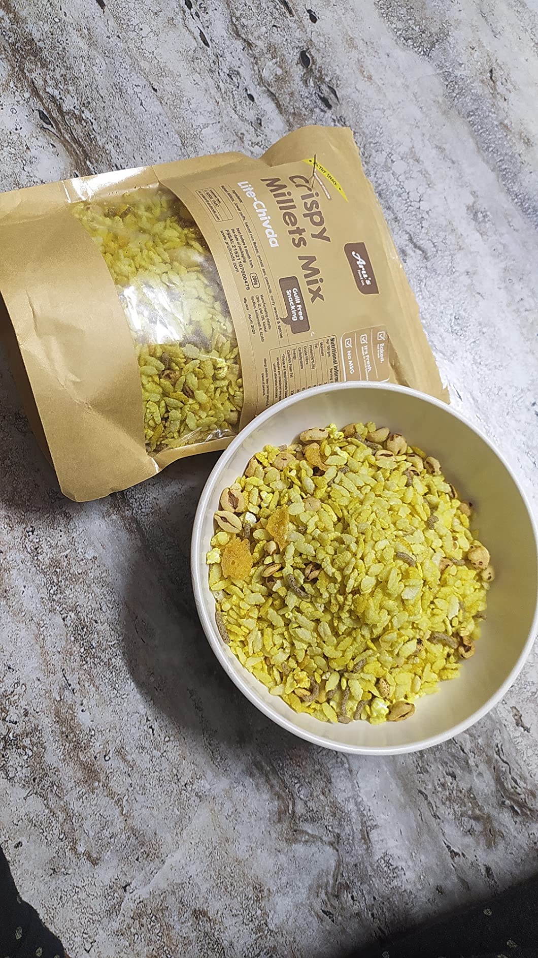 Aru's Premium Crispy Millets Mix Diet Chivda (200g x 2, 400g) | Gluten Free | Low Fat Namkeen ...