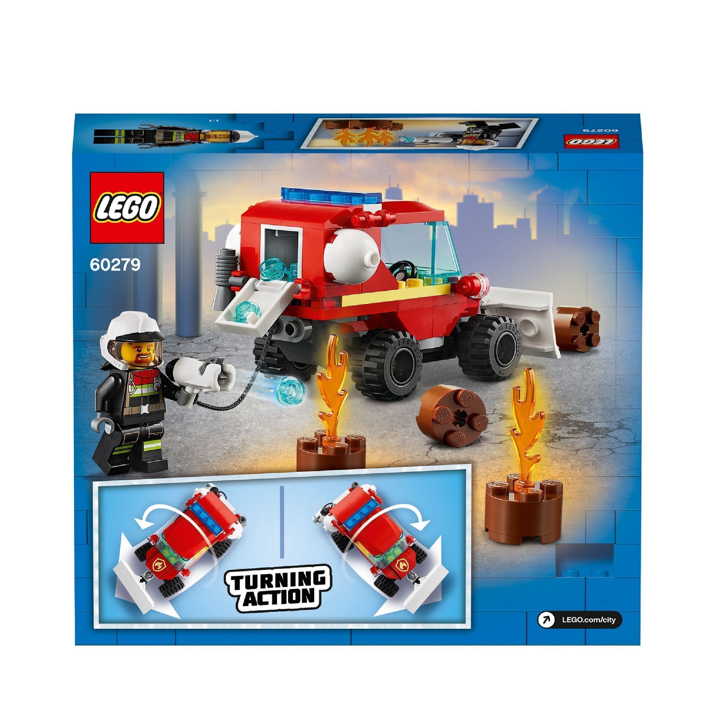 LEGO 60279 City Fire Hazard Truck Toy, Fire Engine with Firefighter ...