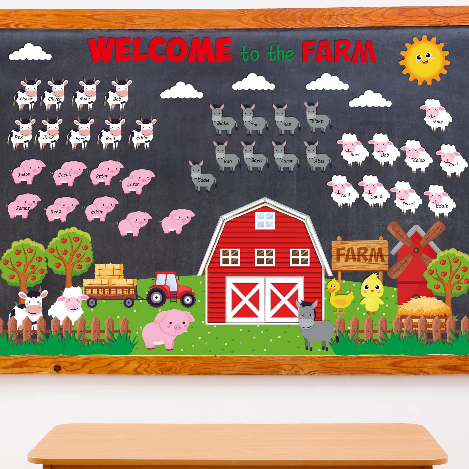 Snapklik.com : Welcome To The Farm Bulletin Board Set Farm Animals ...