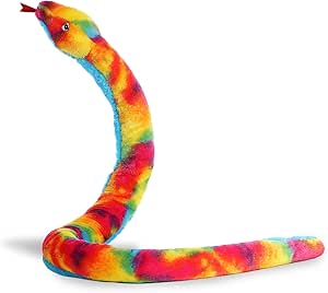 Amazon.com: Aurora® Playful Snake Rainbow Stuffed Animal - Eye-Catching ...