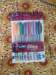 Linc Shine Glitter Pen Assorted Colours - Pack of 10 : Amazon.in ...