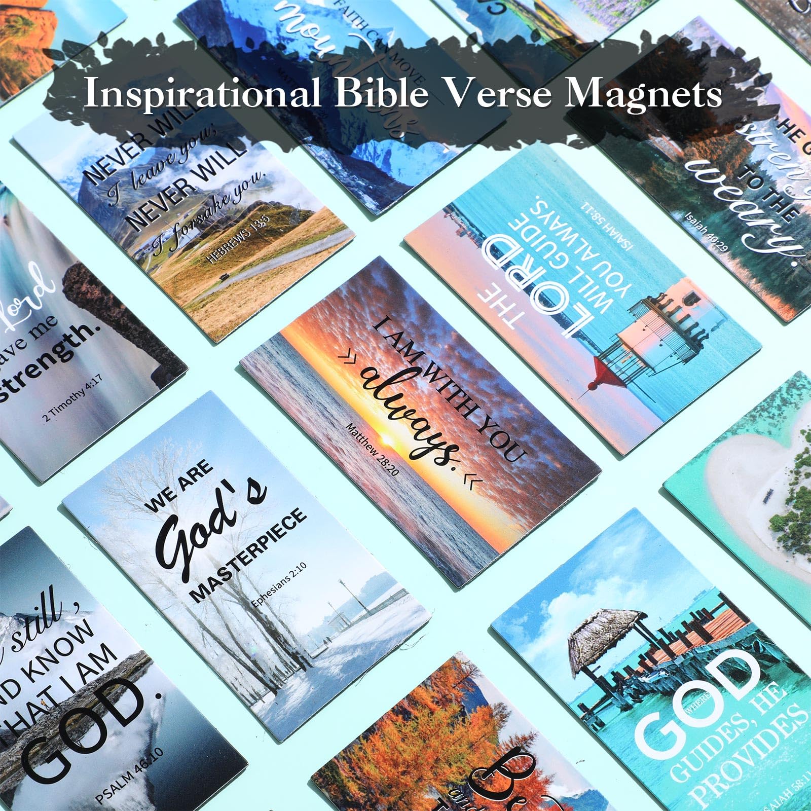 Snapklik.com : Blosssound 60 Pcs Inspirational Christian Magnets