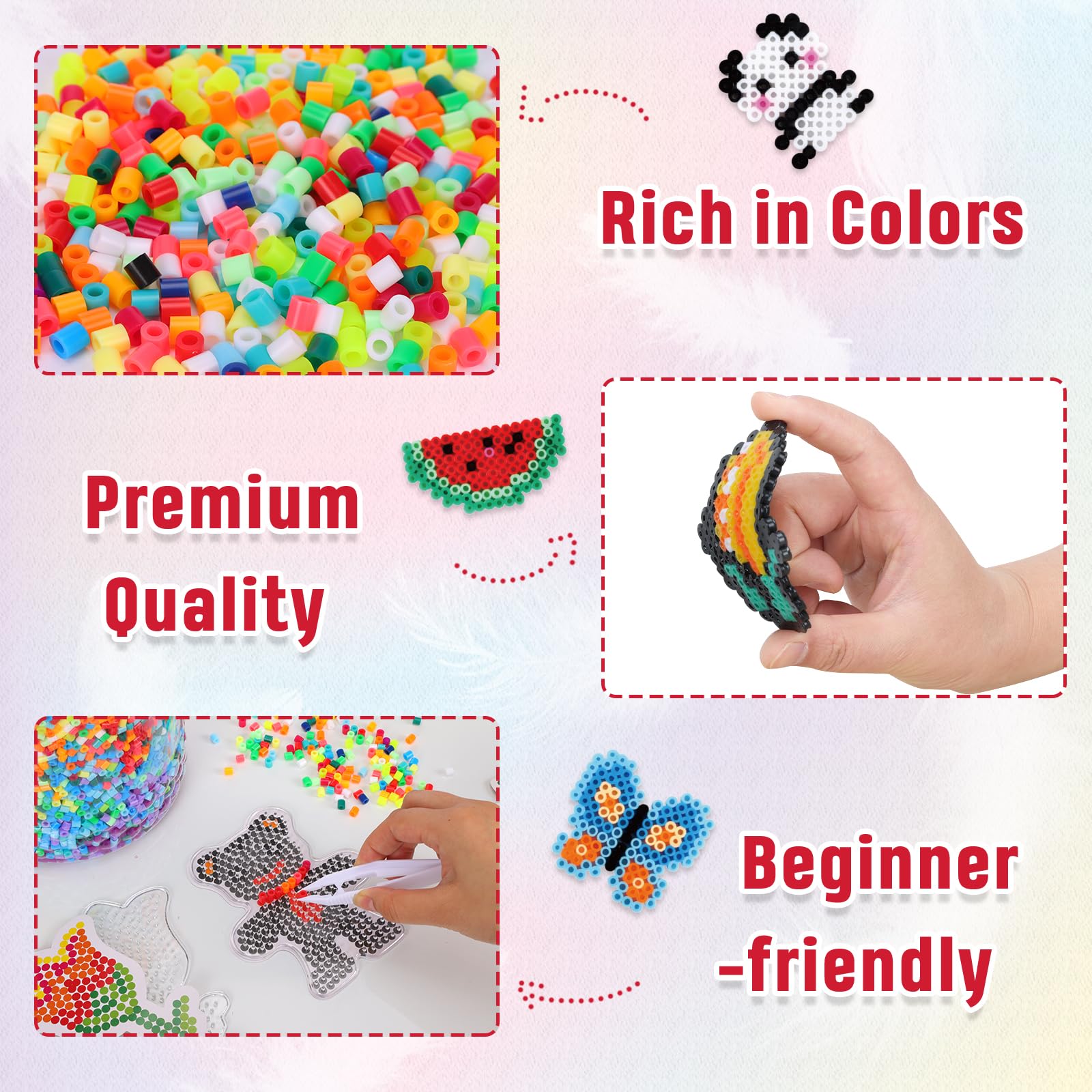 Snapklik.com : Quefe 19000pcs 18 Colors Fuse Beads Set