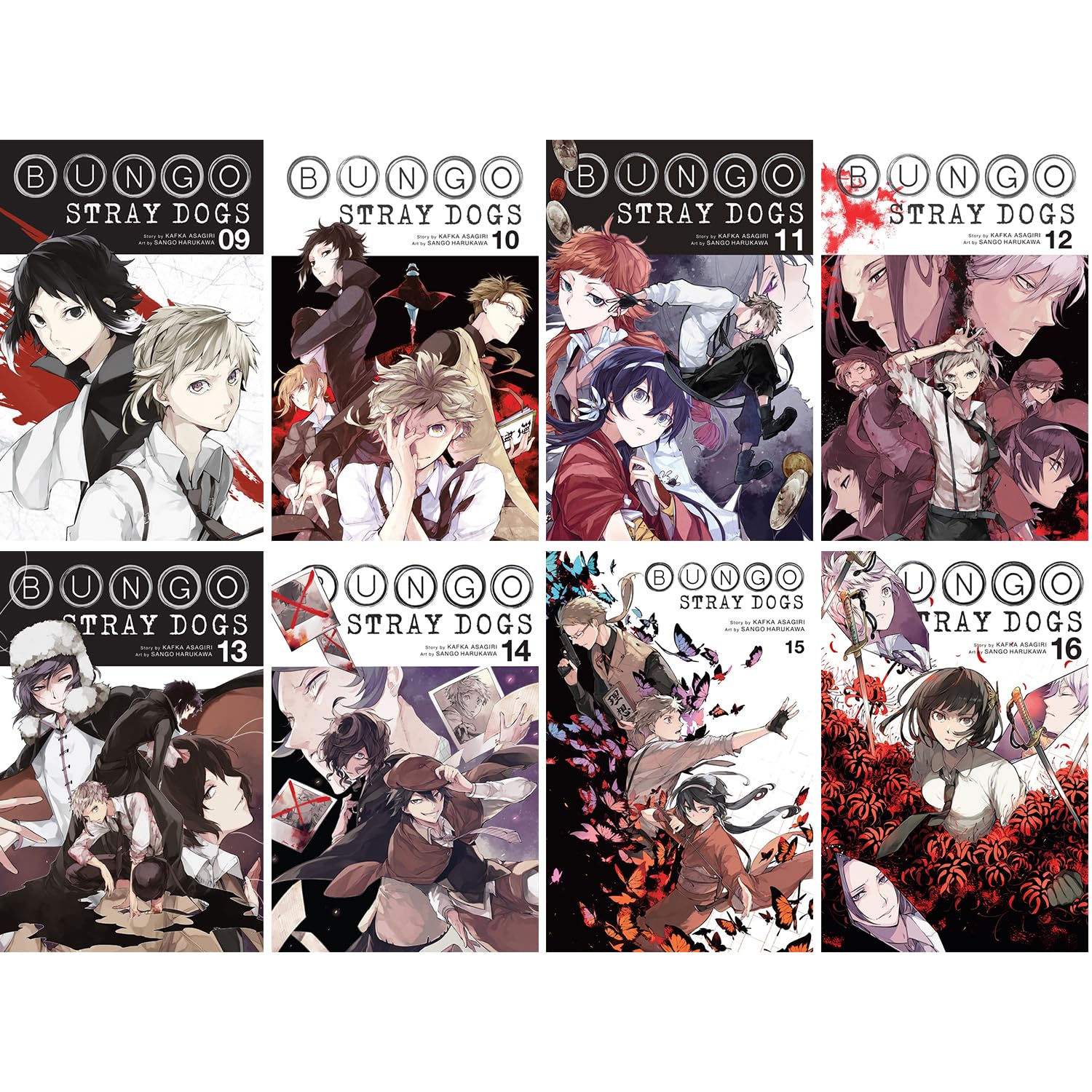 Bungo Stray Dogs Manga Set Vol 9-16: Kafka Asagiri, 9780316468237 9781975303716, 9781975304492 ...