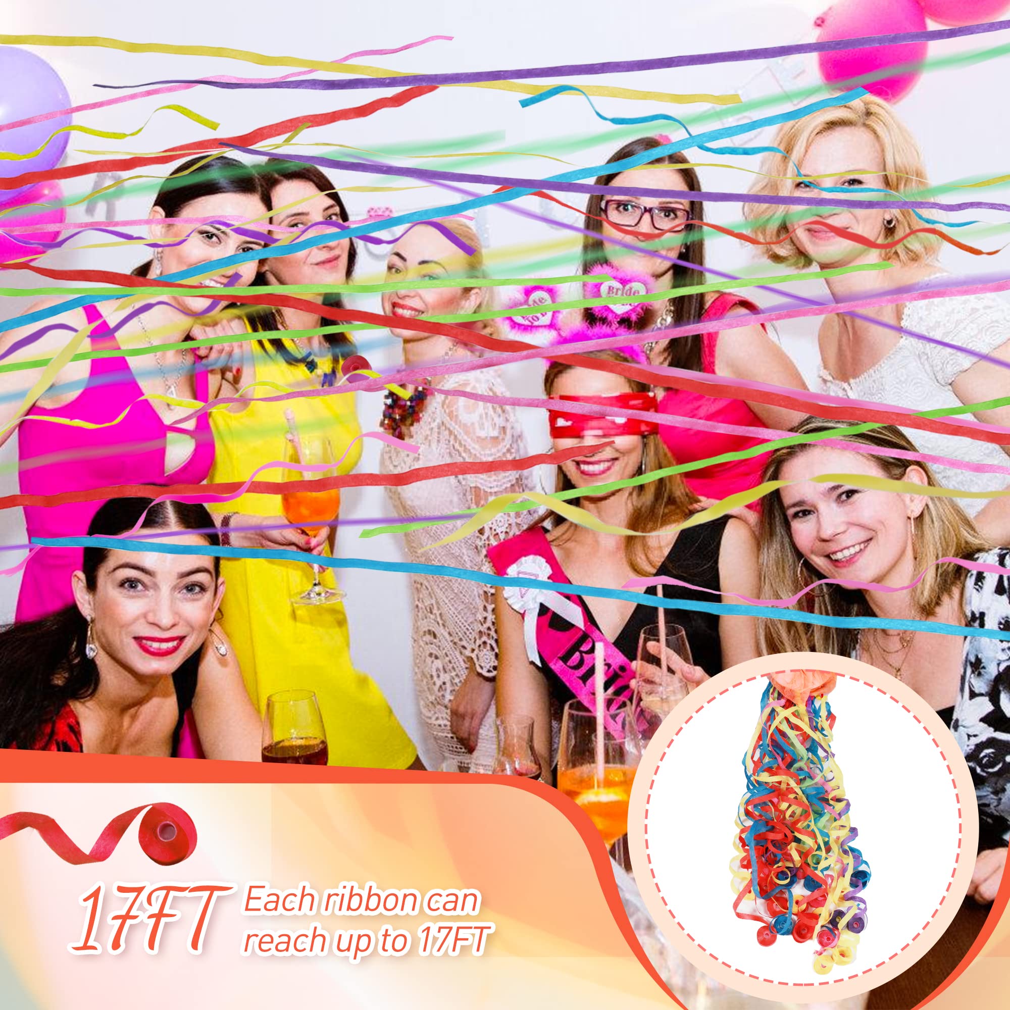 Snapklik.com : Streamer Poppers,12Pack Colorful Hand Throw Party ...