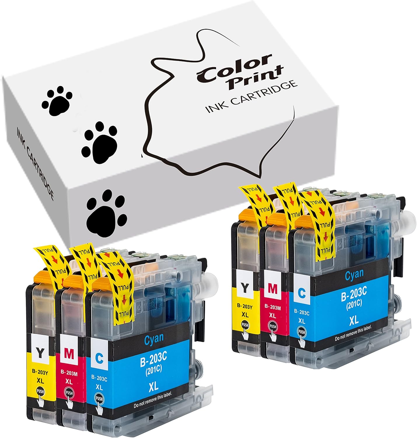 Amazon.com: (6-Pack 2C, 2Y, 2Y) ColorPrint Compatible LC203 Ink ...