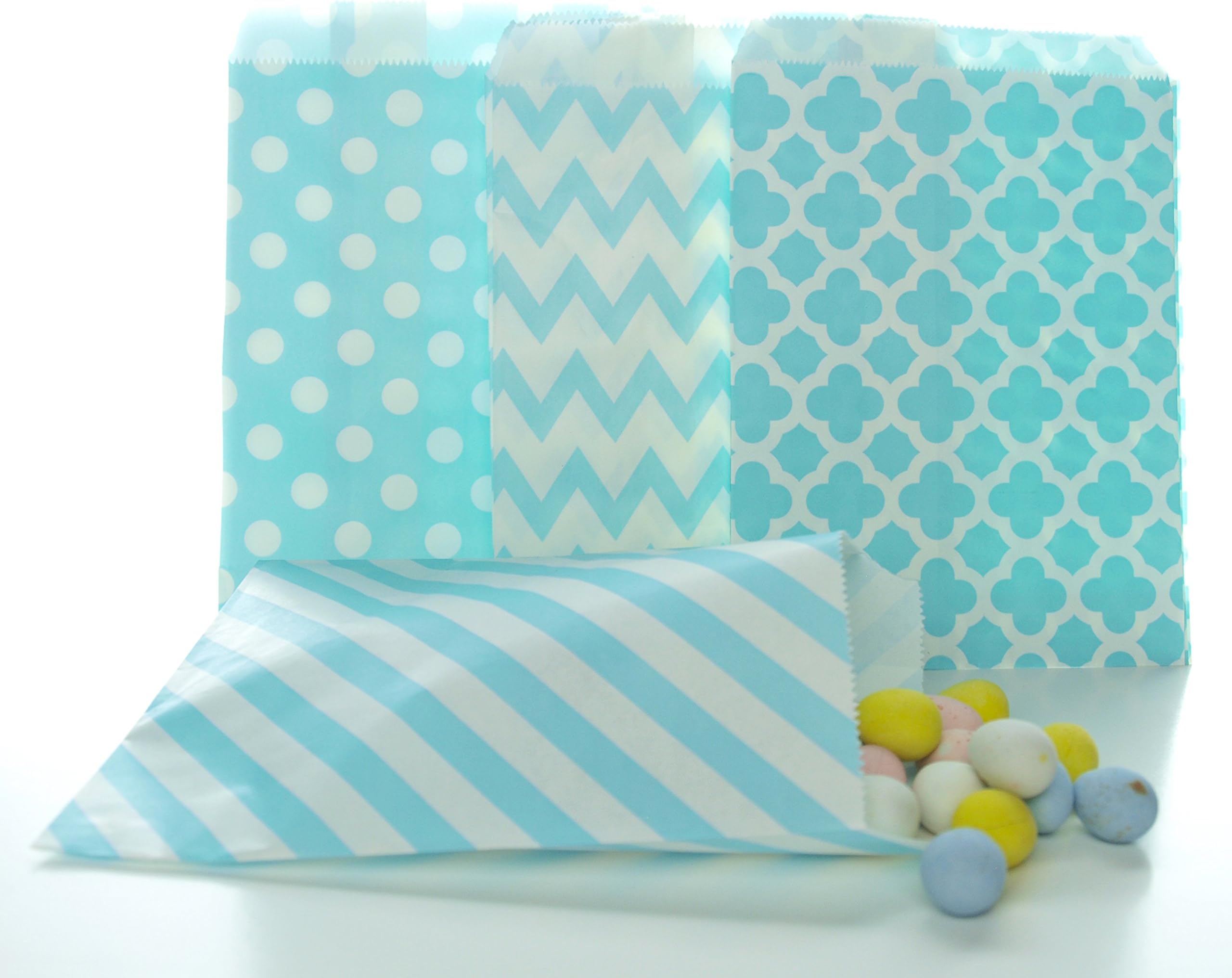 Amazon.com: Food With Fashion Blue Candy Bags (100 Pack) - Light Blue ...