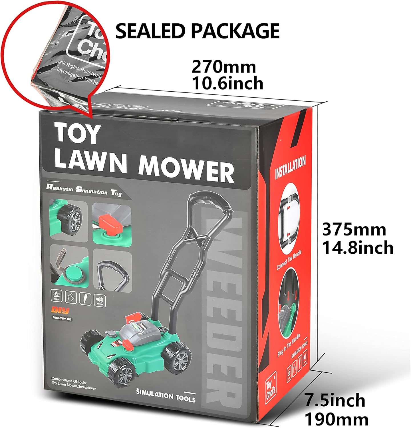 Toy Choi’s – Cortacésped de juguete para niños Toy Choi’s Pretend Play ...