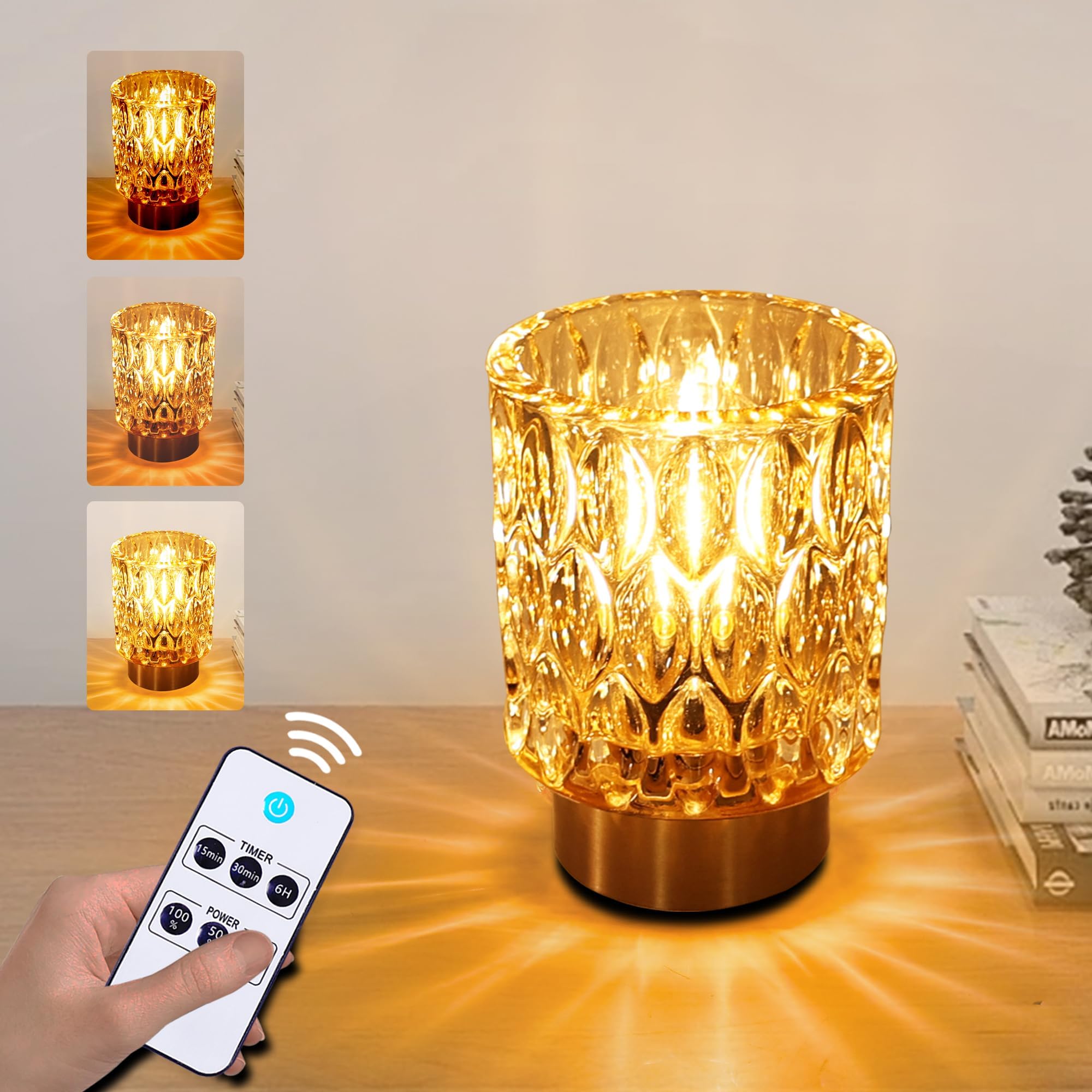 MiuBrty Portable LED Table Lamp with Auto-Off Timer - Battery Operated ...