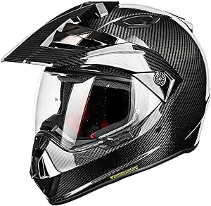 Amazon.com: ILM Snell M2020D - Casco completo de fibra de carbono para motocicleta de aventura ...