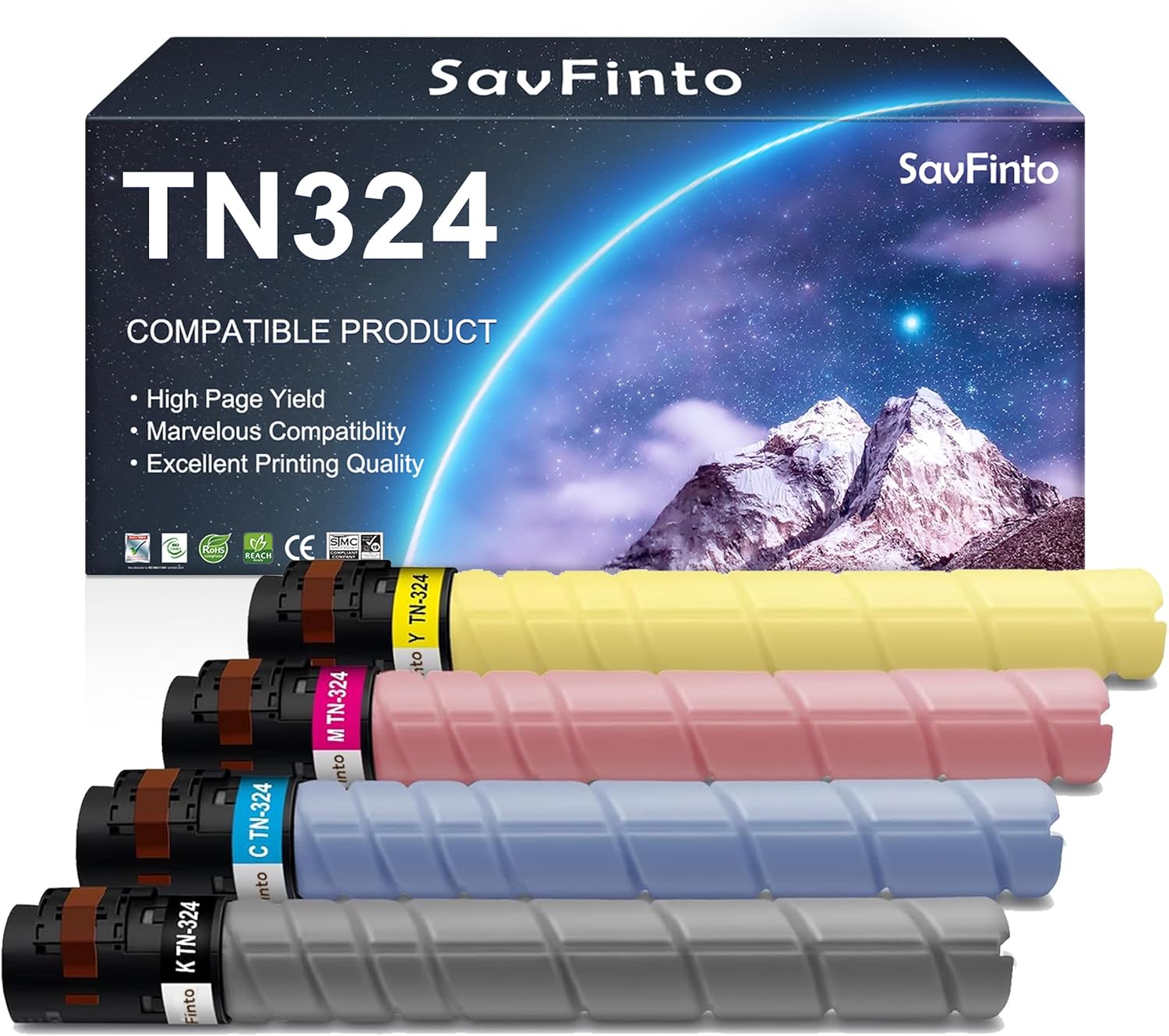 Amazon.com: SavFinto TN324 TN-324 TN514 TN-514 Toner Cartridge Replacement for Konica Minolta ...
