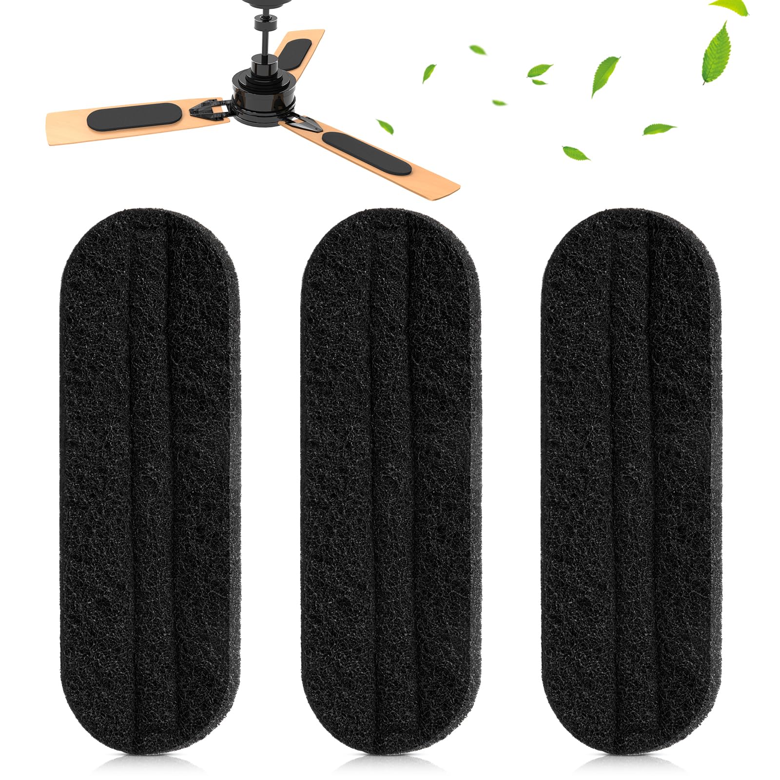 Amazon.com: Ceiling Fan Filters for Blades, 3 Pcs Activated Coconut ...