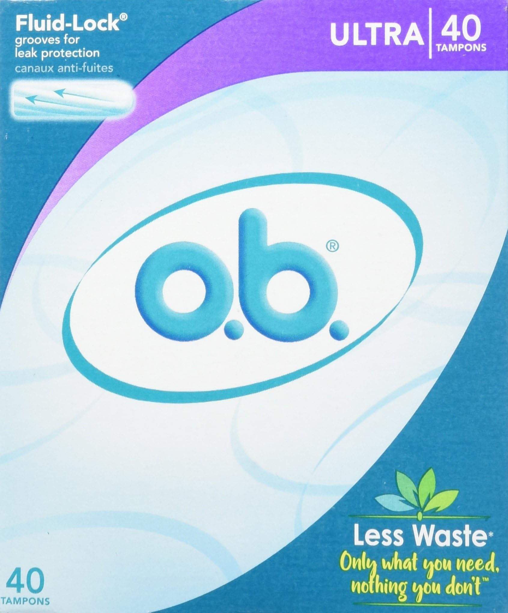 Amazon.com: o.b. Tampons Super Plus Absorbency 40 Count, Ultra ...