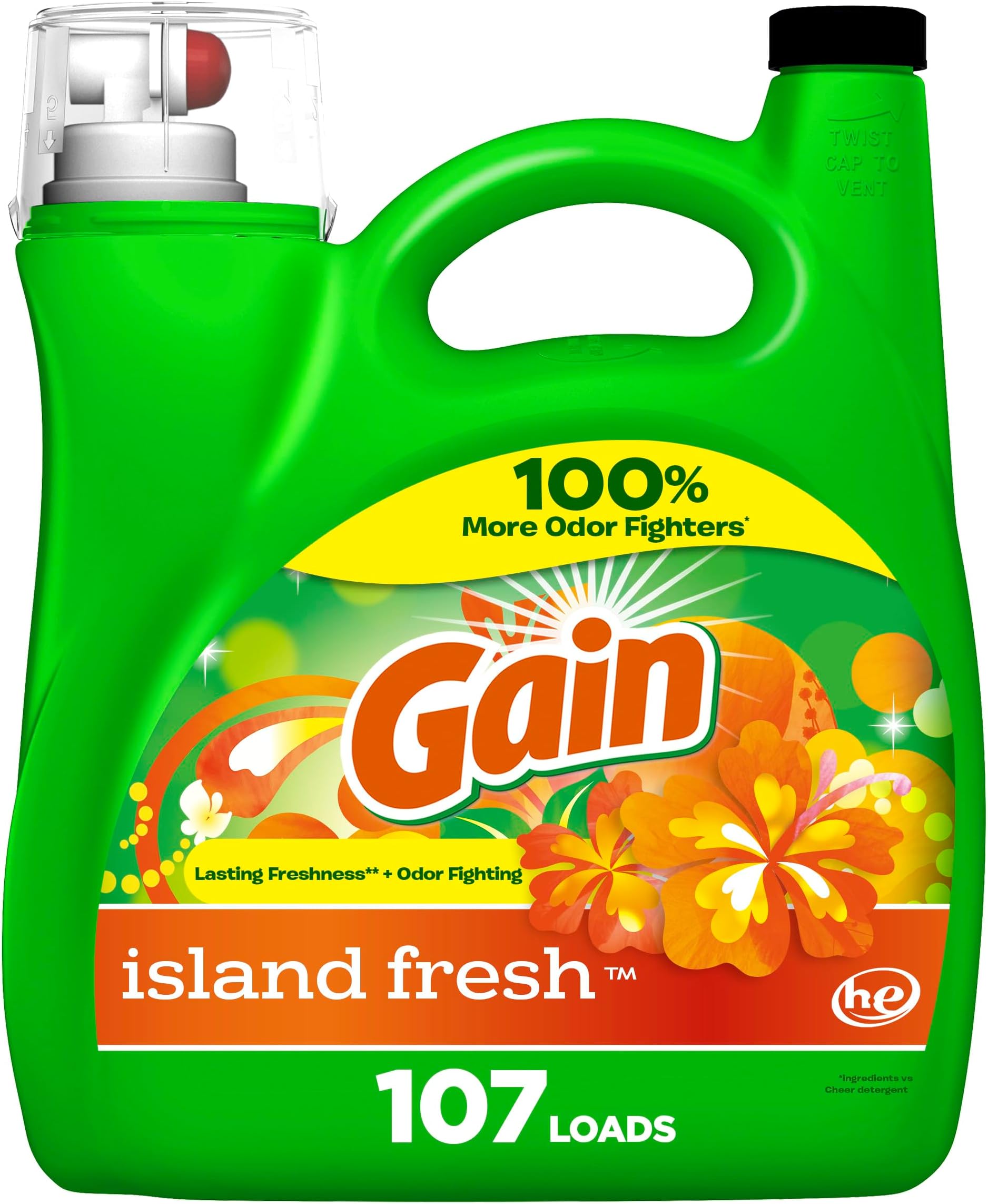 Amazon.com: Gain + Aroma Boost Laundry Detergent Liquid Soap, Island ...