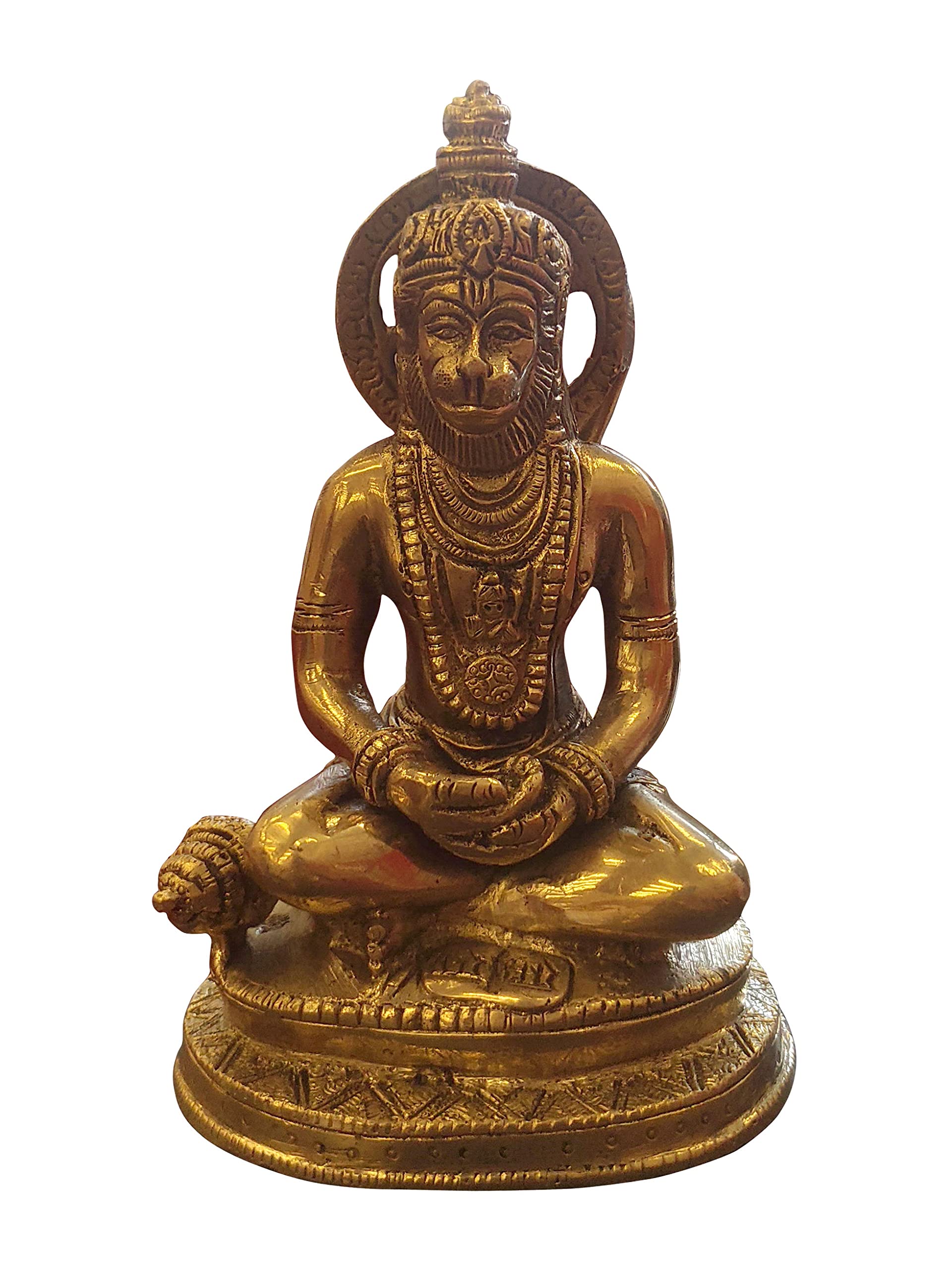 Buy Vinayakmoorti Brass Sitting Base Bajrang Bali Statue Hanuman dada ...