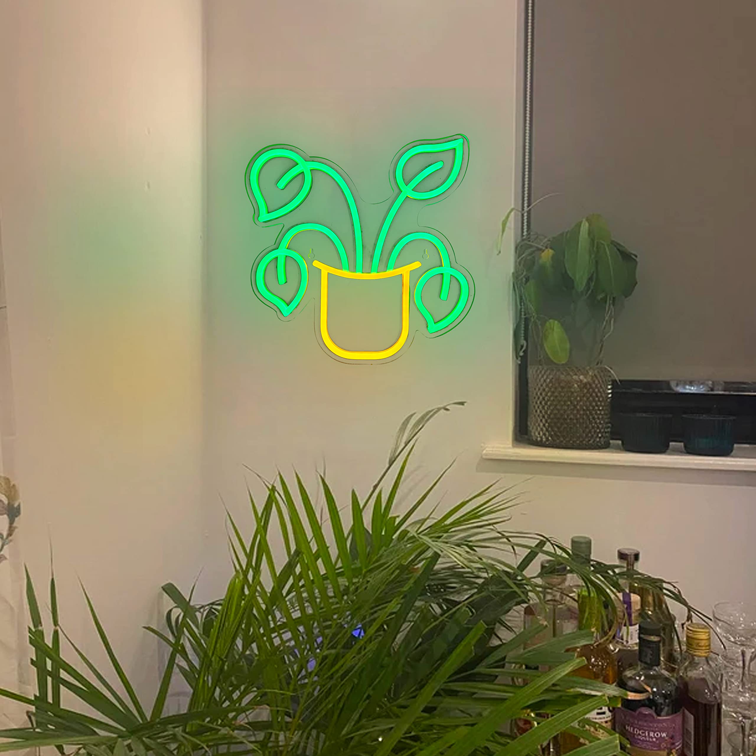 Neon Lights Wall Greenery Bulb Neon Sign Custom LED Neon Light Signs