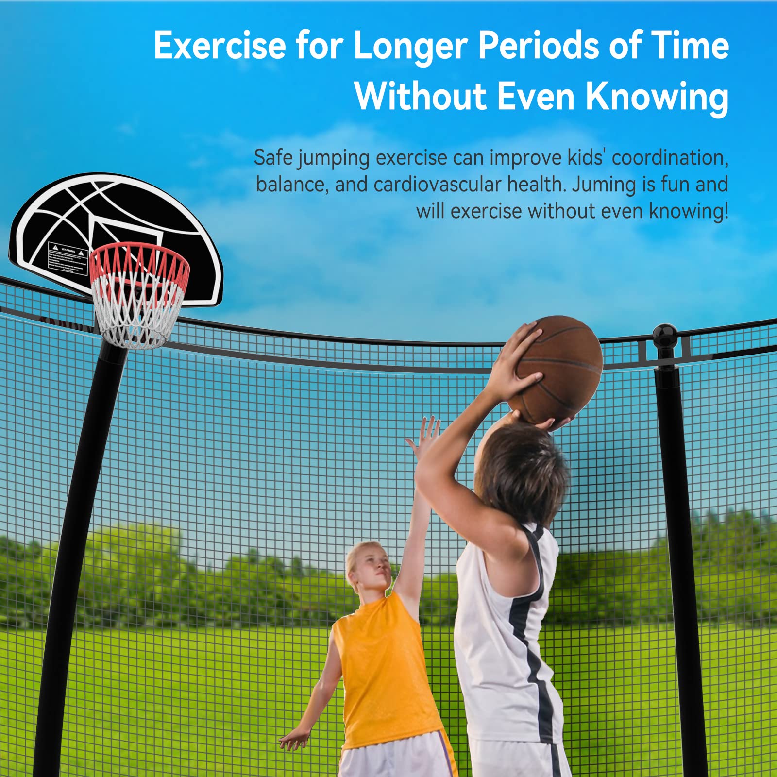 (((Box 2 of 2)))Tatub 15FT Trampoline with Enclosure Net for Kids and ...