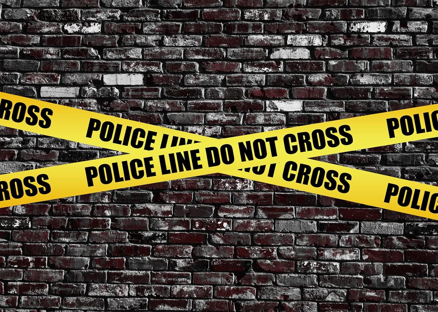 Amazon.com : BELECO 12x10ft Fabric Vintage Black Brick Wall Police ...