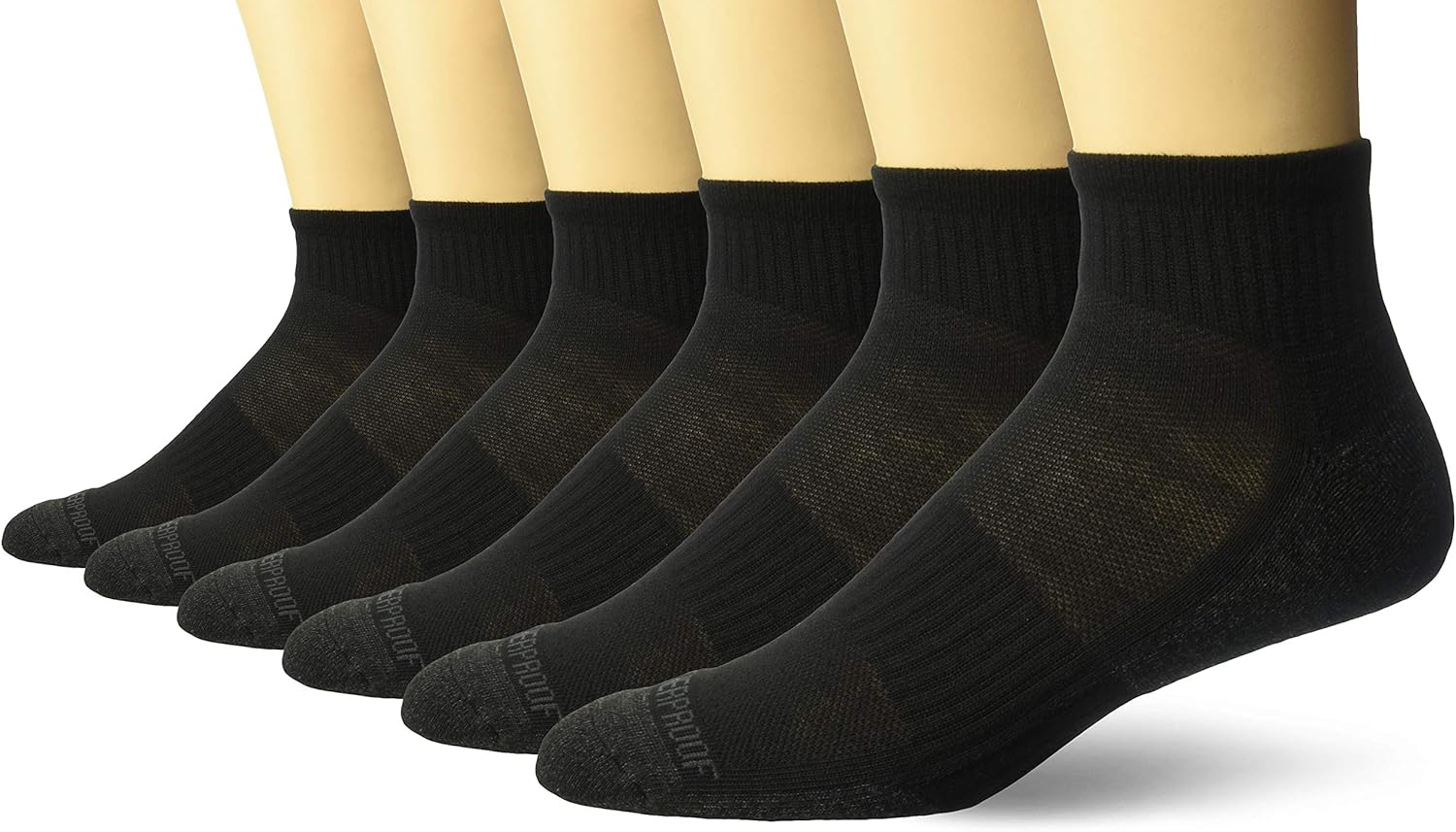 Amazon.com: Weatherproof Men's Men's 6 Pack Quarter Crew Socks ...