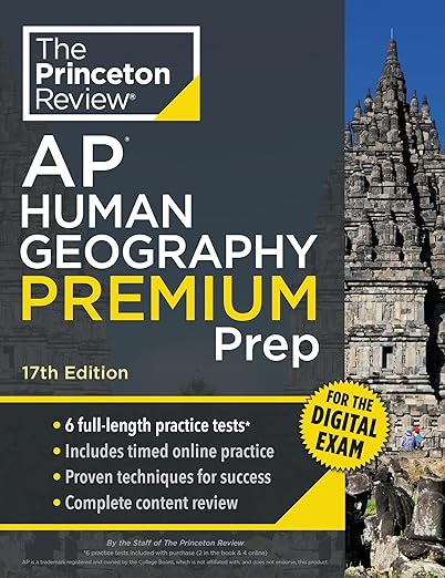 Princeton Review AP Human Geography Premium Prep, 17th Edition: 6 ...