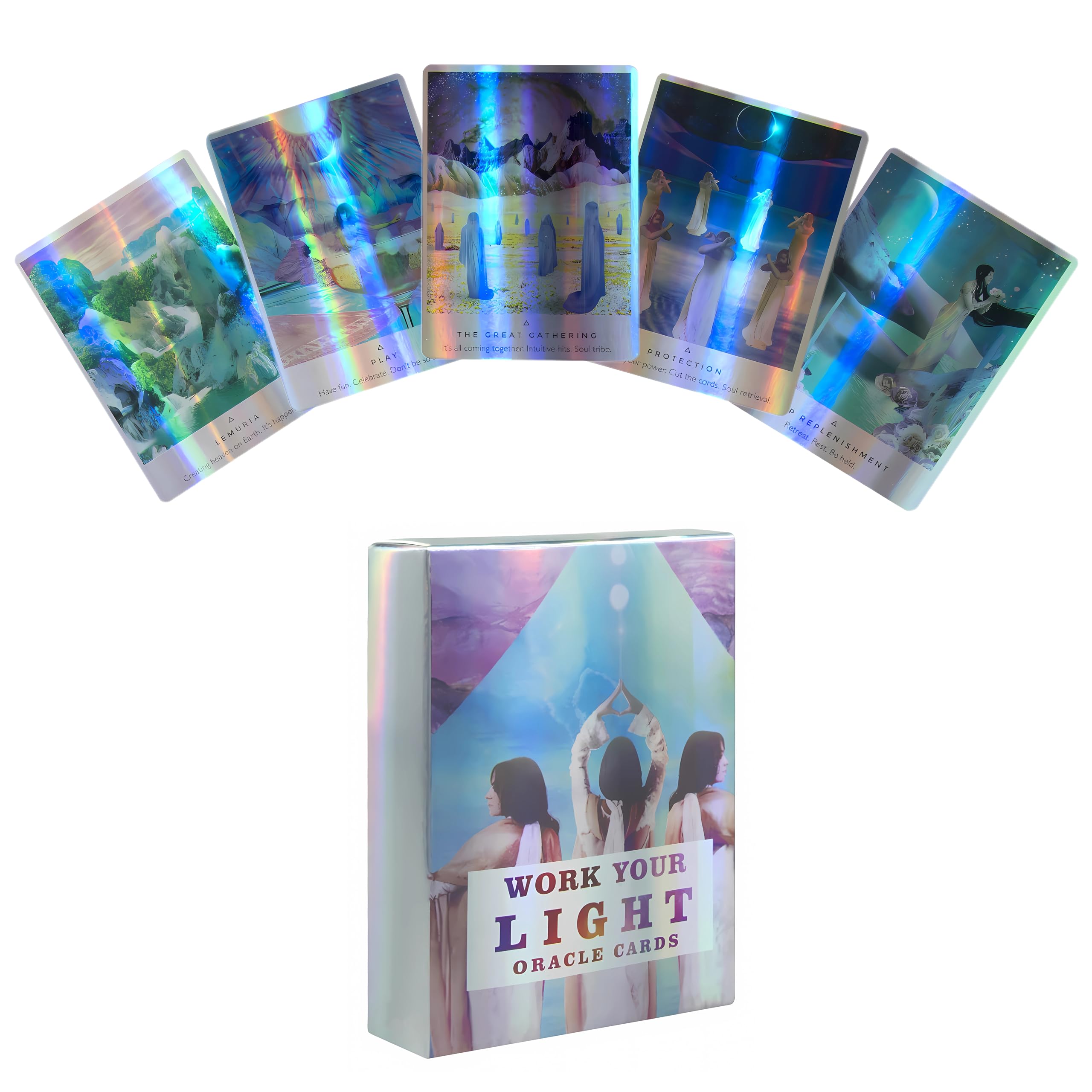 Snapklik.com : Fcurella Tarot Cards For Beginners, 44 Holographic Tarot ...