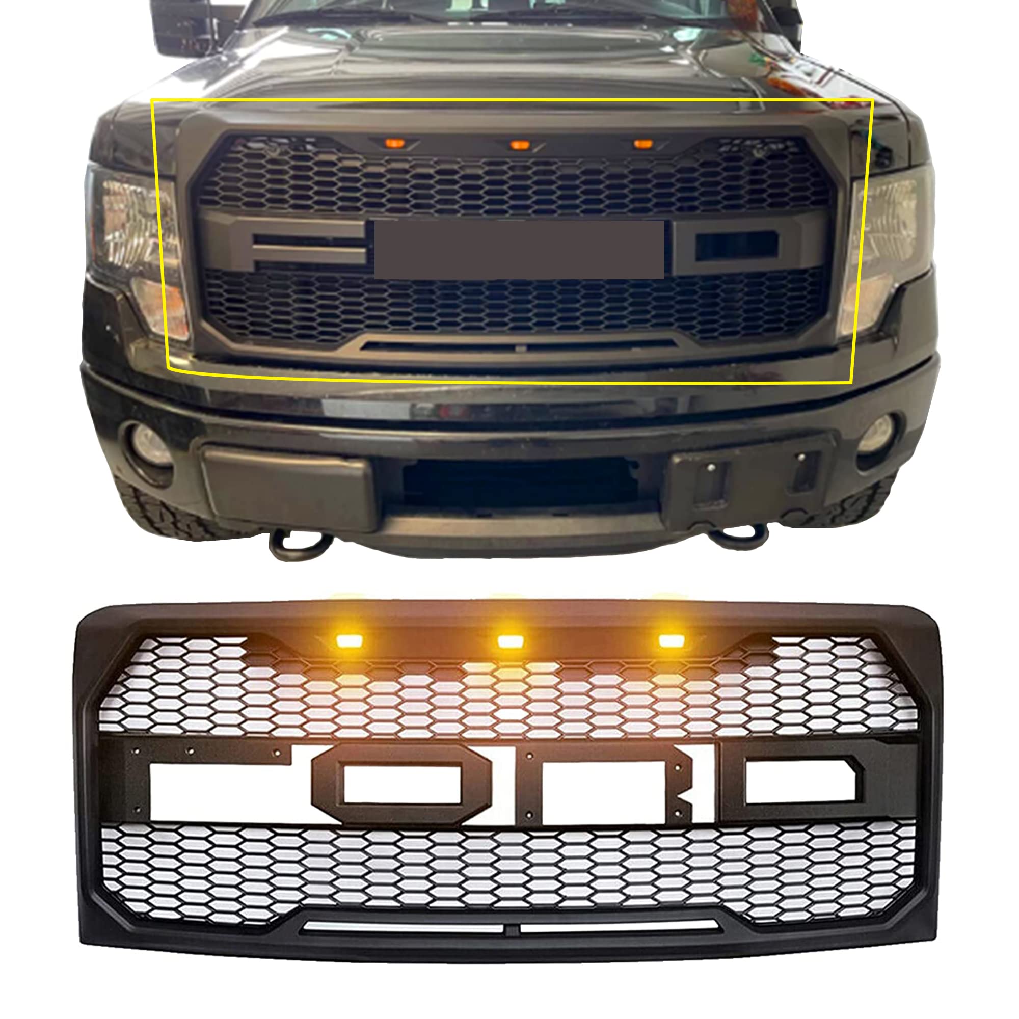Front Grille Compatible With 2009 2014 F150 Xl Xlt Lariat | Desertcart ...