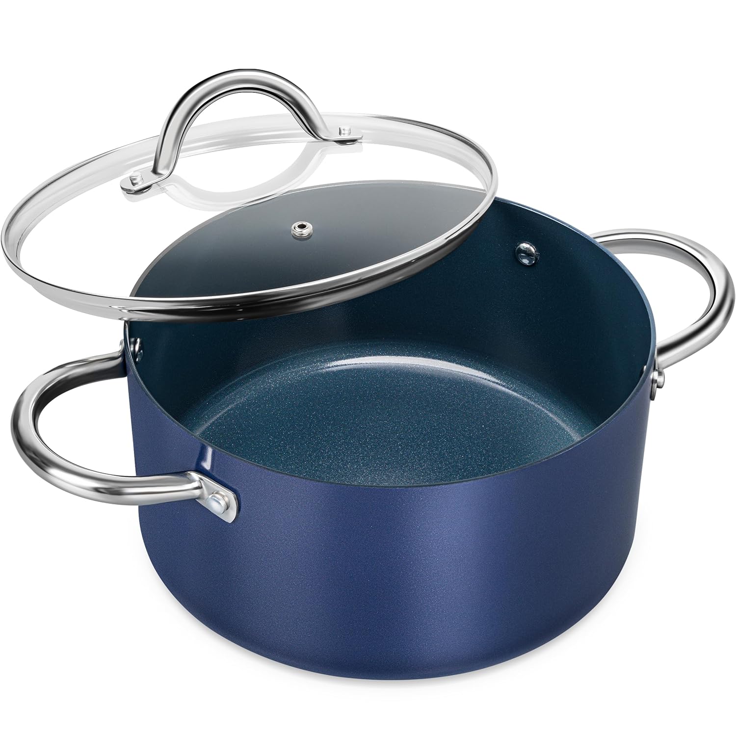 MICHELANGELO Stock Pot with Lid - 5 Quart Cooking Pot with Nonstick ...