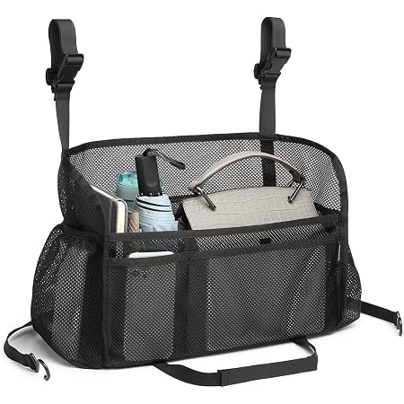 Amazon.com: WLLWOO Car Net Pocket Handbag Holder Between Seats Back ...