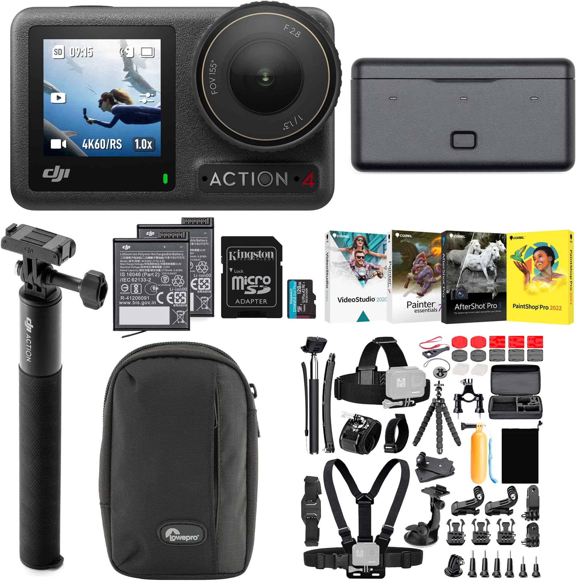 Amazon.com : DJI Osmo Action 4 Camera Adventure Combo - Waterproof ...