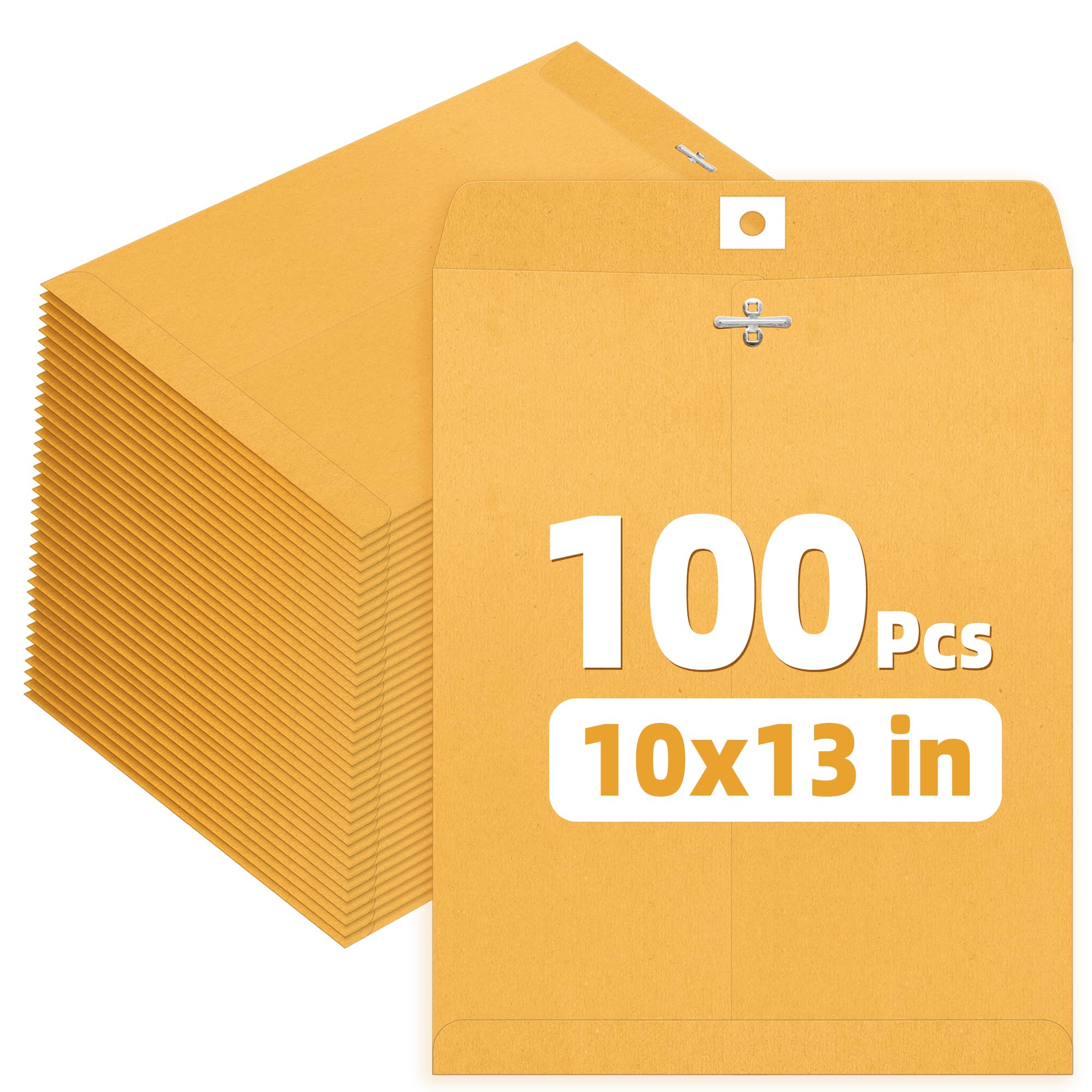 Amazon.com : SUNEE 10x13 Clasp Envelopes 100 Count - 10x13 Inch Brown ...