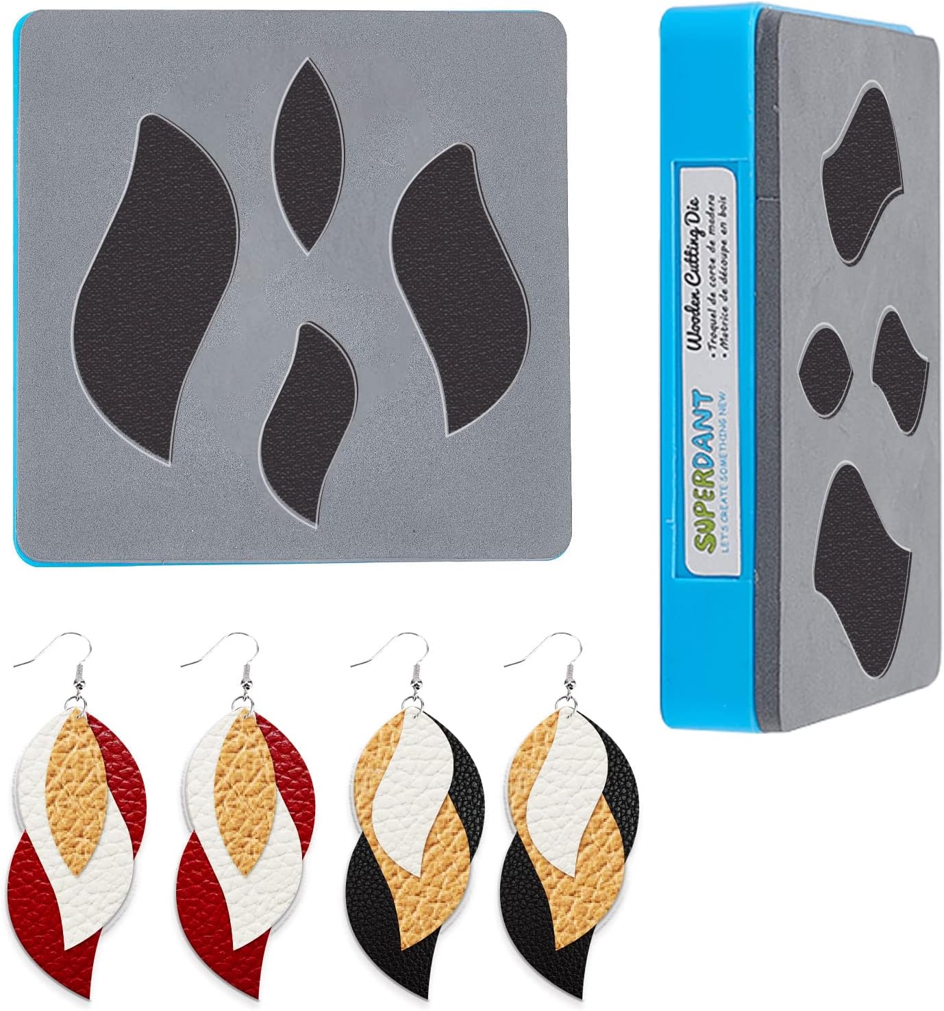 Amazon.com: SUPERDANT Leather Cutting Die Layered Earring Wooden Dies ...