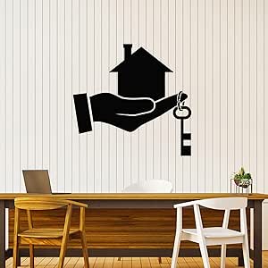 Amazon.com: Vinyl Wall Decal Realtor House Keys Real Estate Agency ...